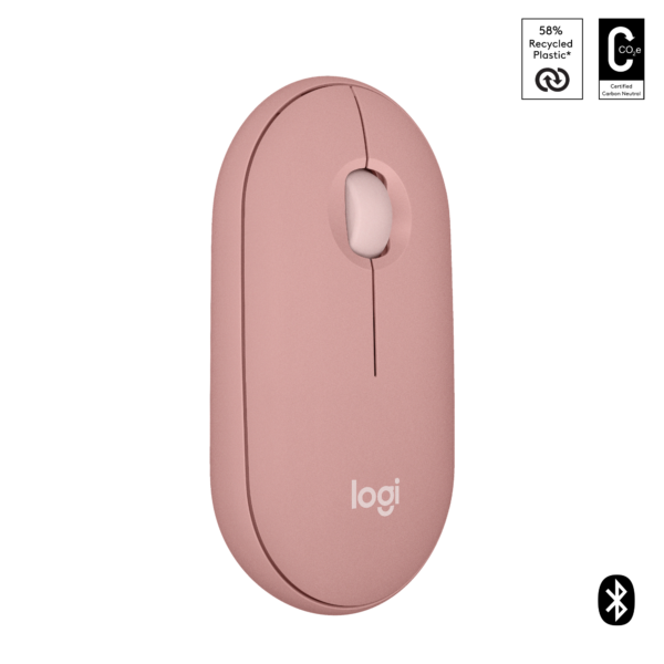 Mouse Bluetooth moderno Logitech Pebble m350s Rosado – PYNCOMPUSTAR