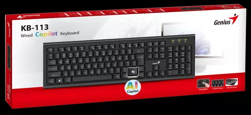 Teclado Genius Al Copilot Kb-113 Usb Negro – PYNCOMPUSTAR